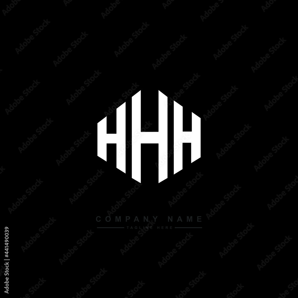 HHH letter logo design with polygon shape. HHH polygon logo monogram ...