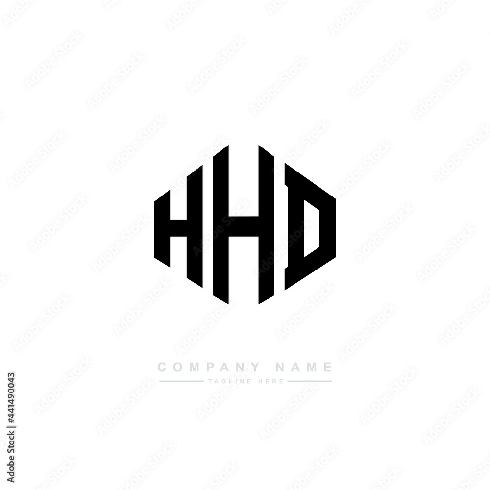 HHD letter logo design with polygon shape. HHD polygon logo monogram ...