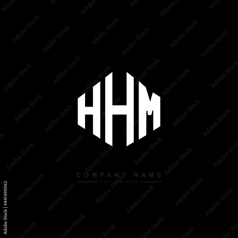 HHM letter logo design with polygon shape. HHM polygon logo monogram ...