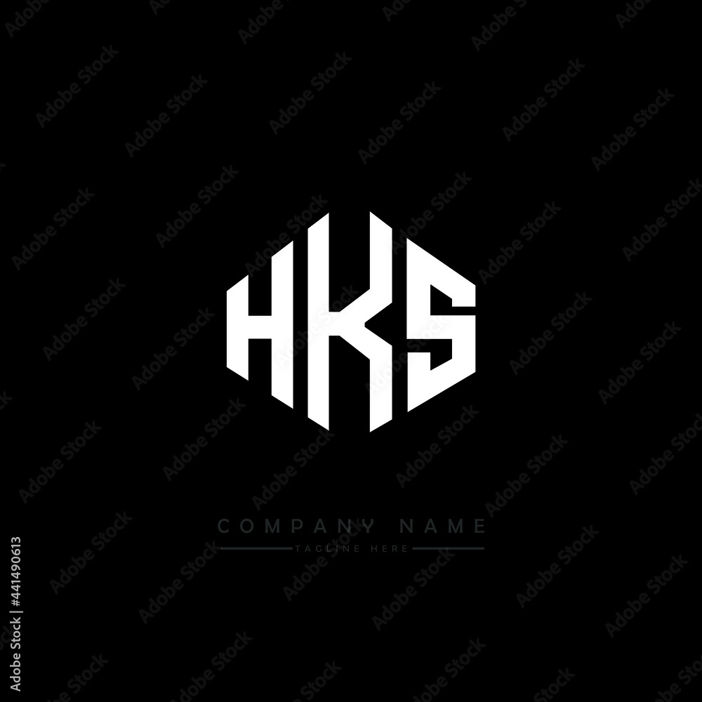 HKS letter logo design with polygon shape. HKS polygon logo monogram ...
