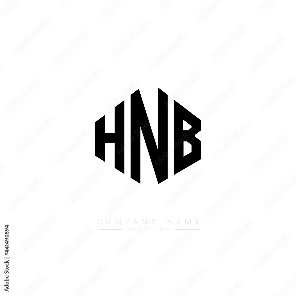 HNB letter logo design with polygon shape. HNB polygon logo monogram ...