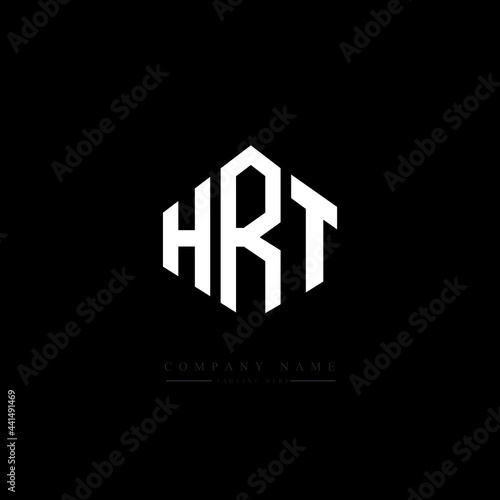 HRT letter logo design with polygon shape. HRT polygon logo monogram ...