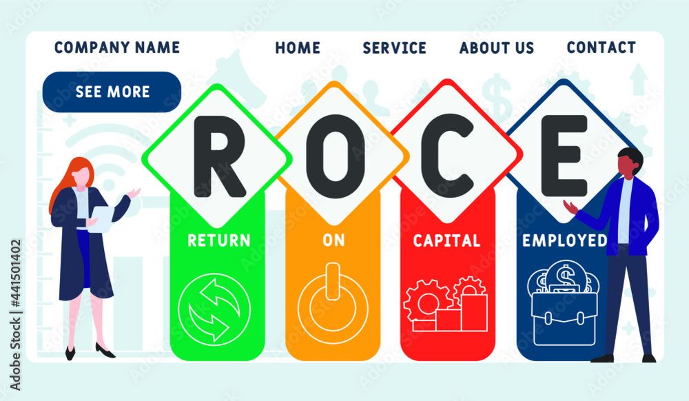Vector website design template . ROCE - Return On Capital Employed ...