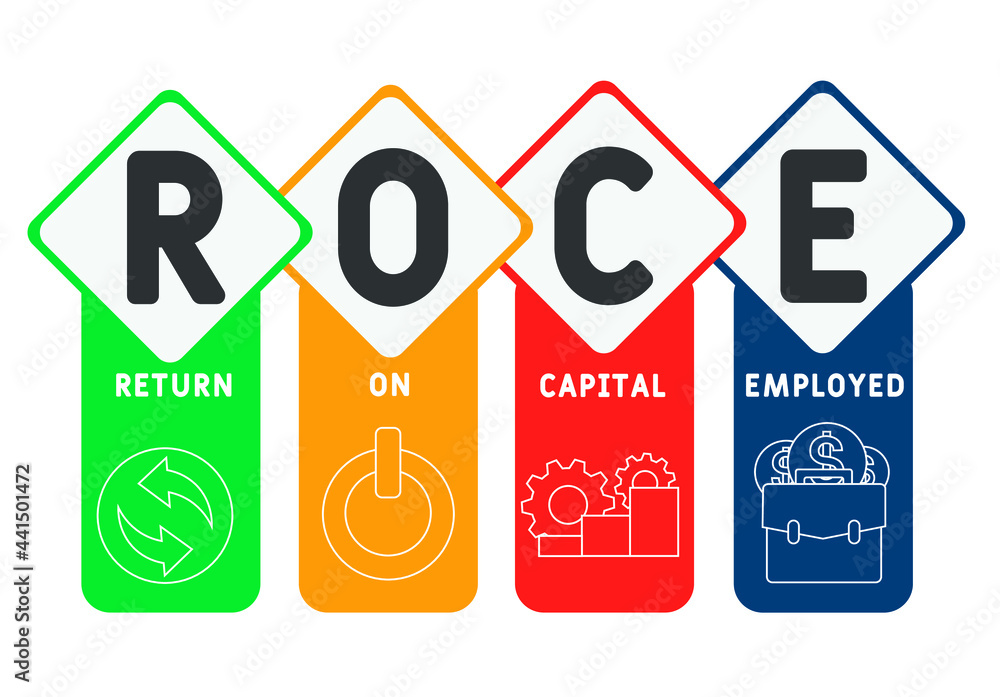 Vecteur Stock ROCE - Return On Capital Employed acronym. business ...