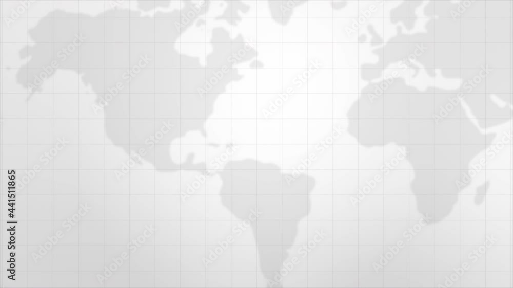 Abstract background moving blurred world map with grid for cyber and ...