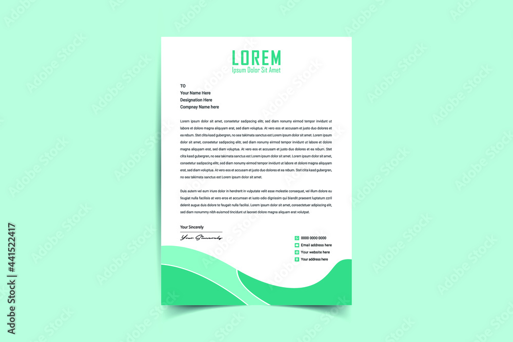 Letterhead Template Design. Luxury, Modern, Elegant, Professional ...