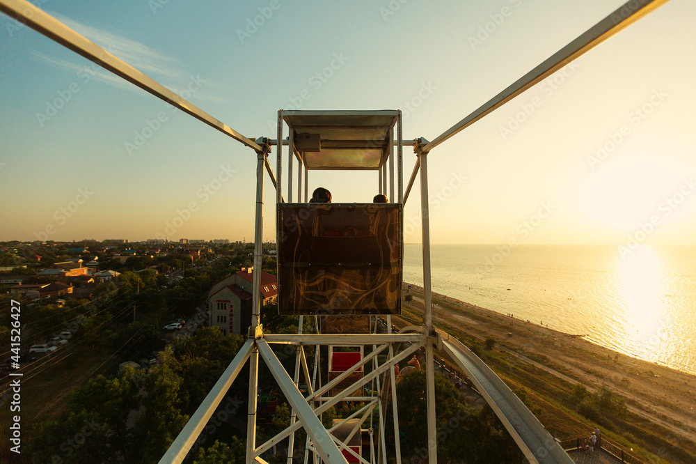 RUSSIA, YEYSK - AUGUST 20, 2016: View of the Sea of Azov and the small ...