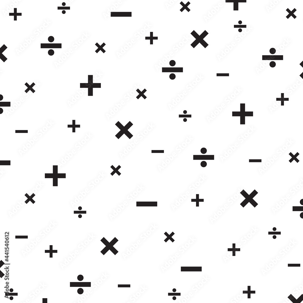 Seamless mathematical symbol pattern background. Vector Illustration ...