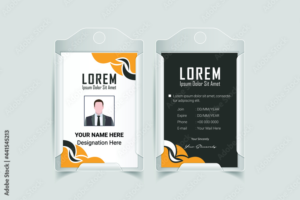 ID Card Design for Corporate Employee. Luxury, Modern, Elegant ...