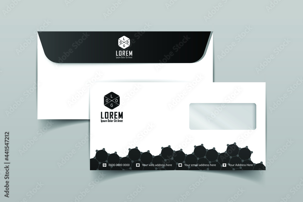 Envelope Design. DL Envelope design with front and back. Luxury, Modern ...