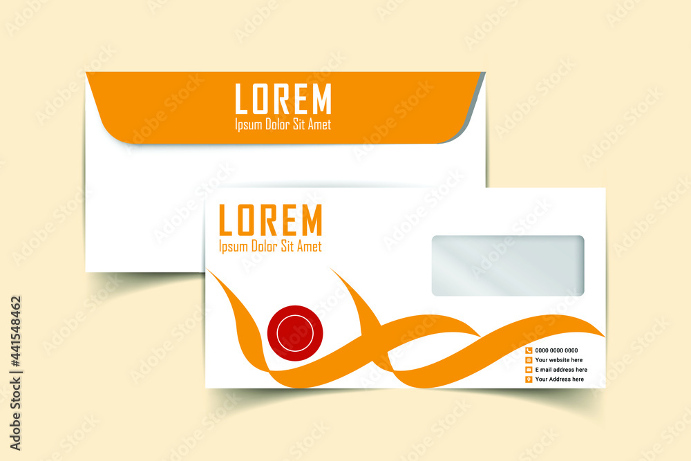Envelope Design. DL Envelope design with front and back. Luxury, Modern ...