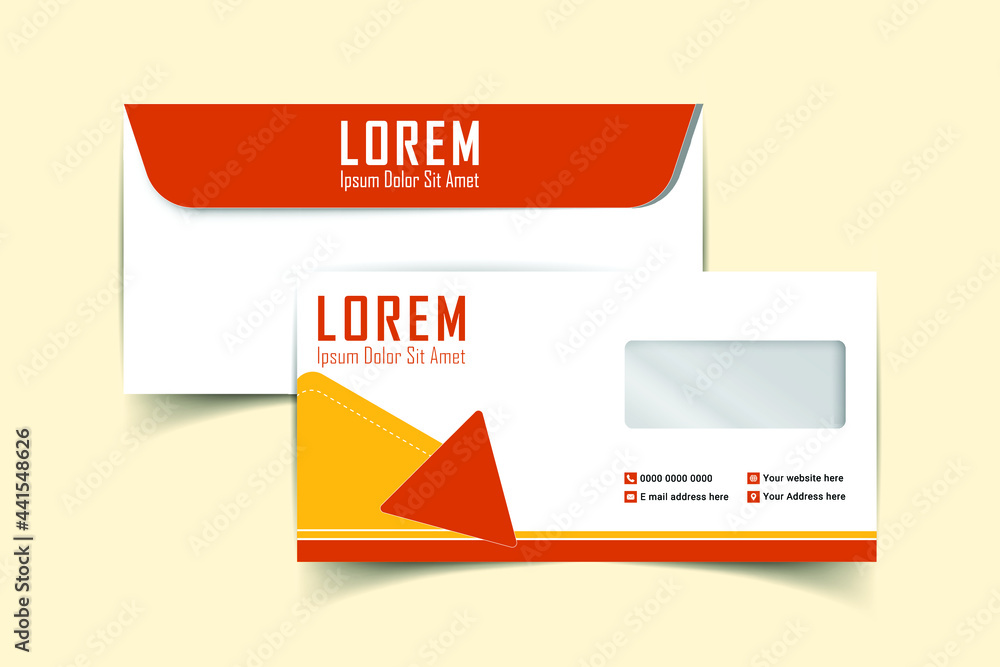 Envelope Design. DL Envelope design with front and back. Luxury, Modern ...