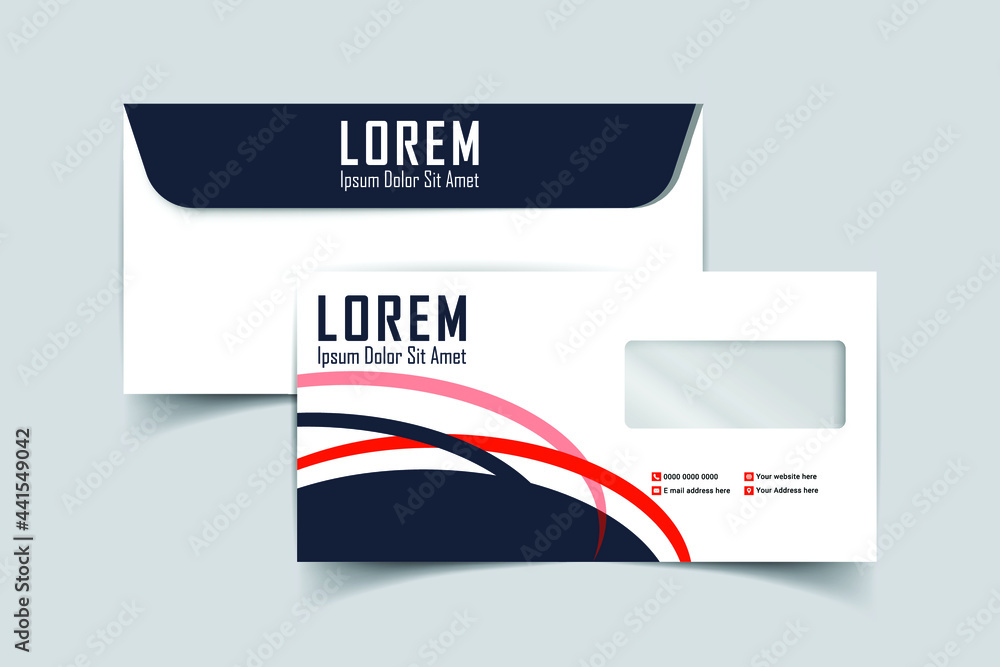 Envelope Design. DL Envelope design with front and back. Luxury, Modern ...