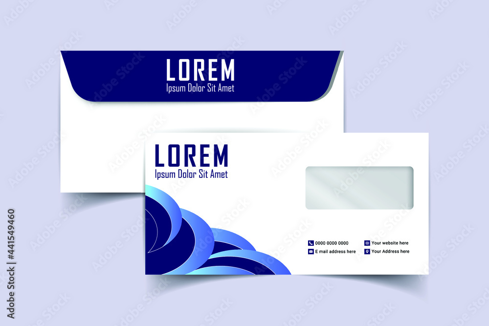 Envelope Design. DL Envelope design with front and back. Luxury, Modern ...