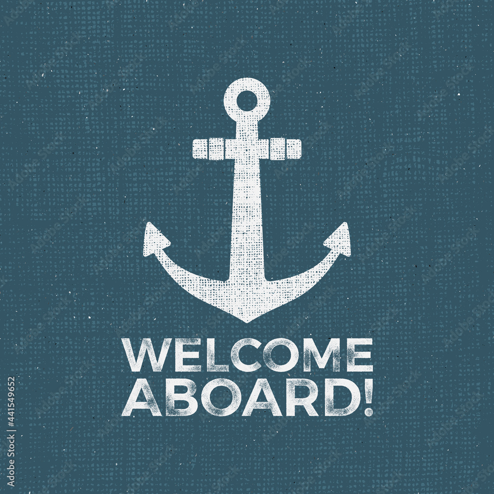 Nautical Design. Sailor emblem. Anchor label and print design with ...