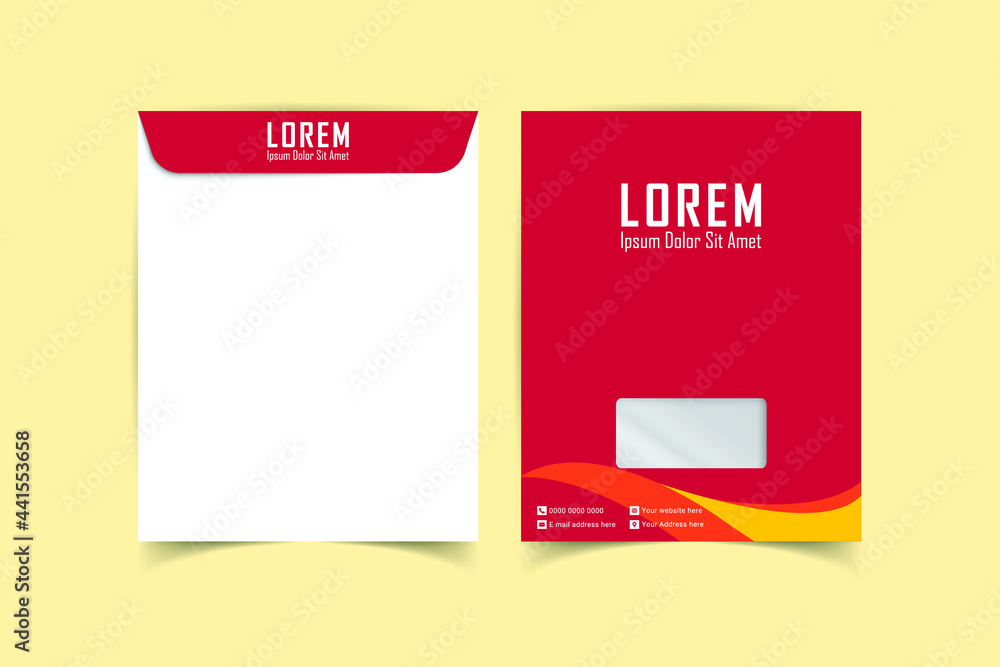Envelope Design. A4 Envelope design with front and back. Luxury, Modern ...