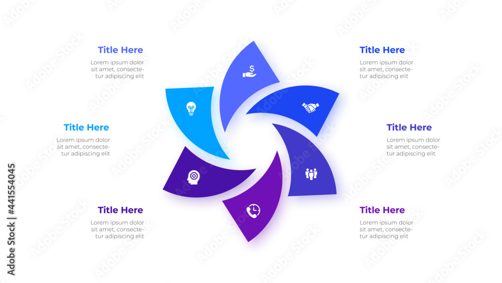 Vector circle element for infographic. Template for cycle presentations ...