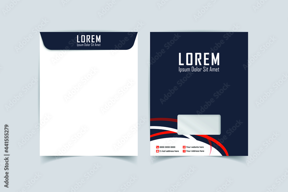 Envelope Design. A4 Envelope design with front and back. Luxury, Modern ...