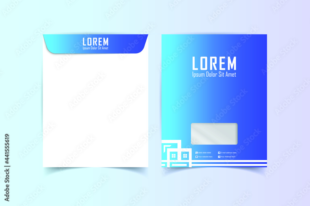Envelope Design. A4 Envelope design with front and back. Luxury, Modern ...