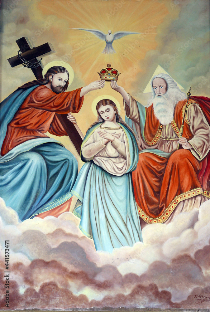 Foto Stock Coronation of the Virgin Mary, chapel of Mary Queen of ...