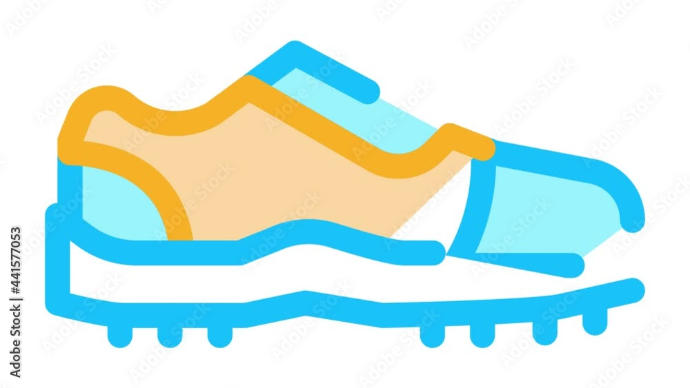 Sneakers for Cricket Icon Animation. color Sneakers for Cricket ...