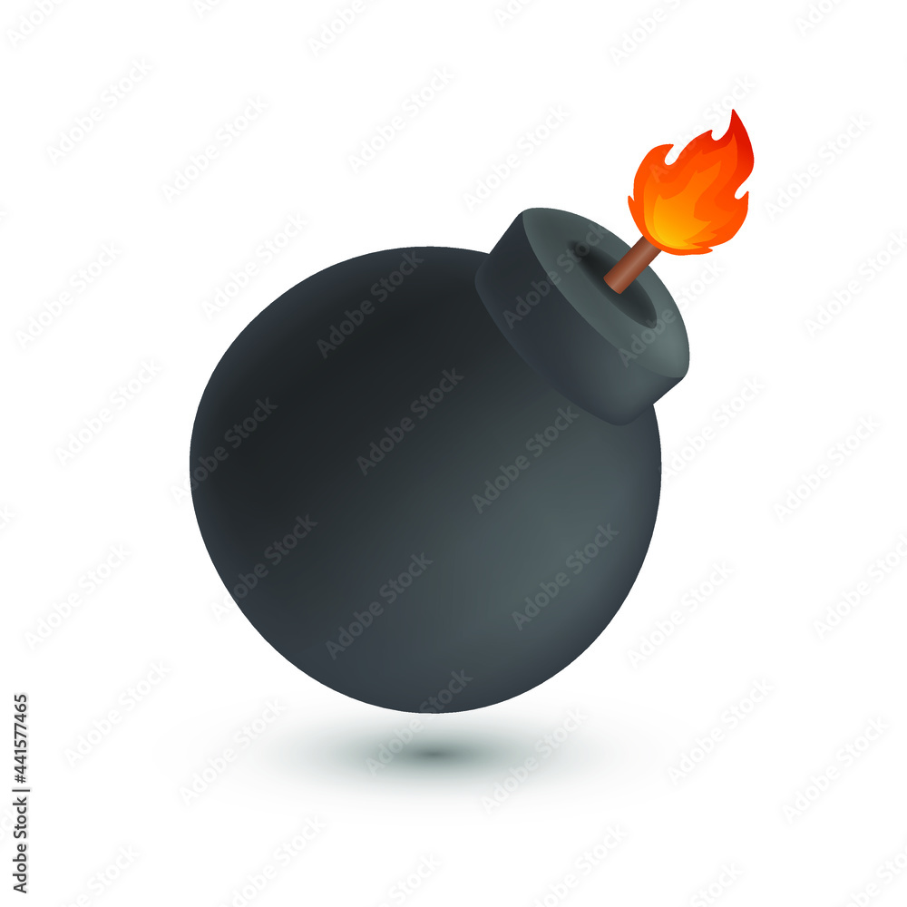 Bomb Emoji Icon Illustration. Explosive Vector Symbol Emoticon Design ...