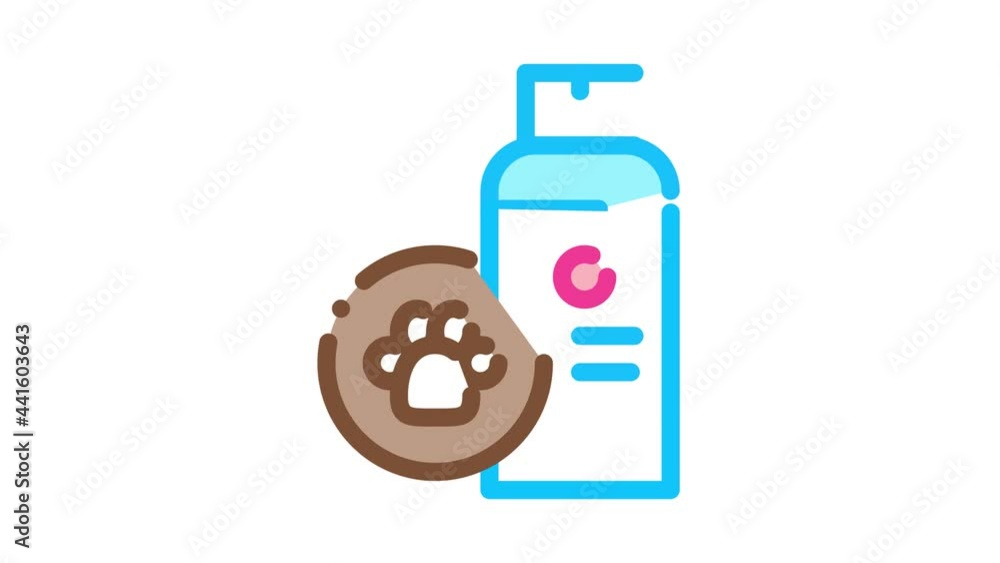 Dog Care Spray Icon Animation. color Dog Care Spray animated icon on ...