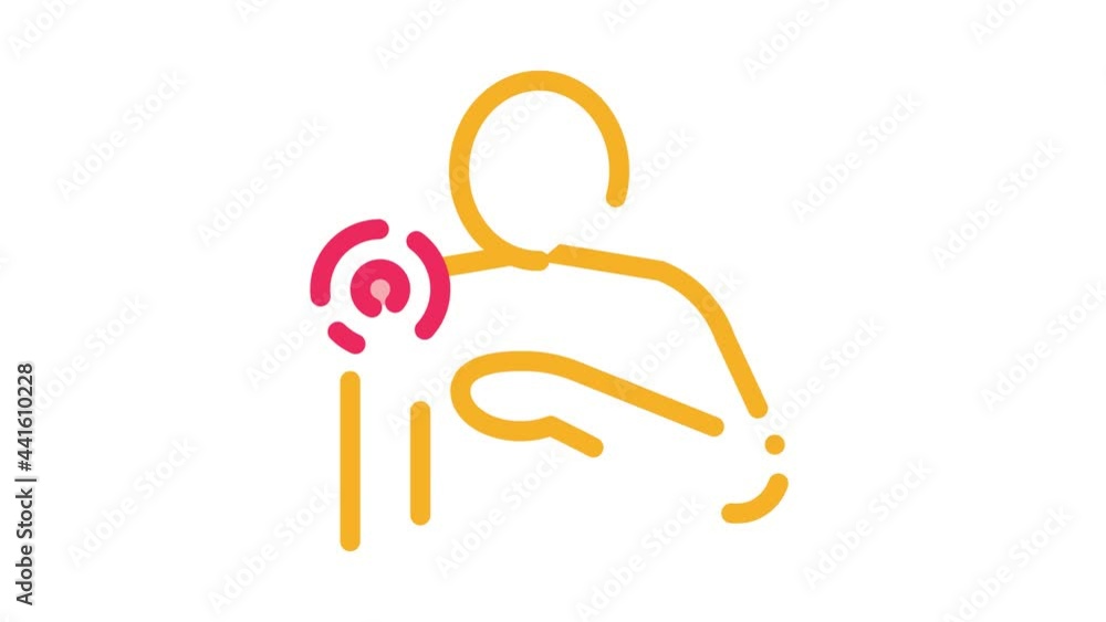 Pinpoint Shoulder Pain Icon Animation. color Pinpoint Shoulder Pain ...