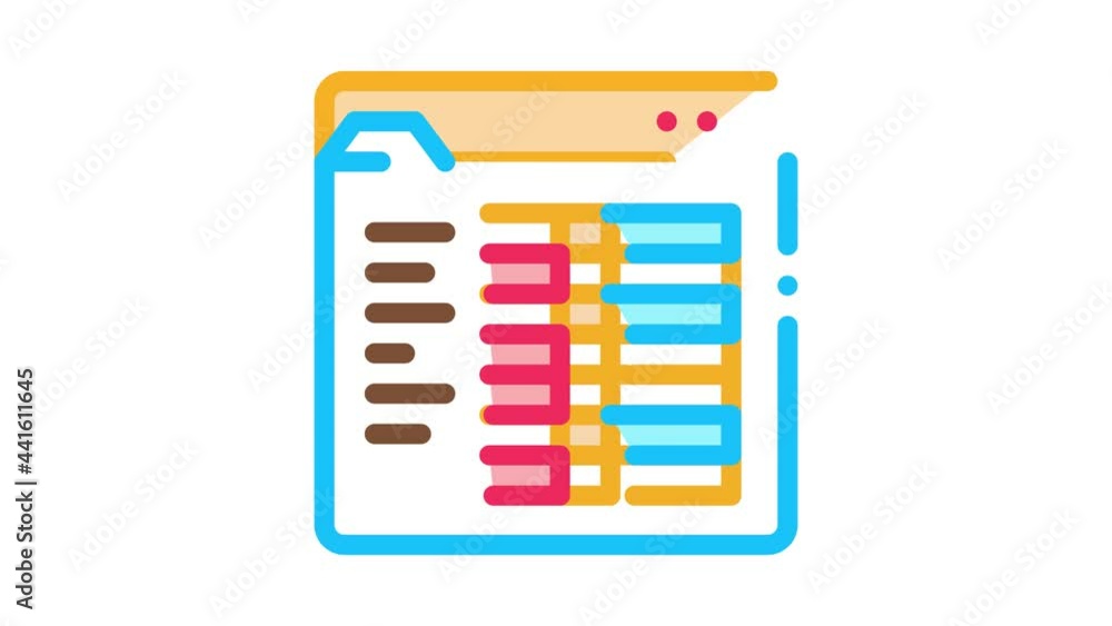 Student Statistics Folder Icon Animation. color Student Statistics ...