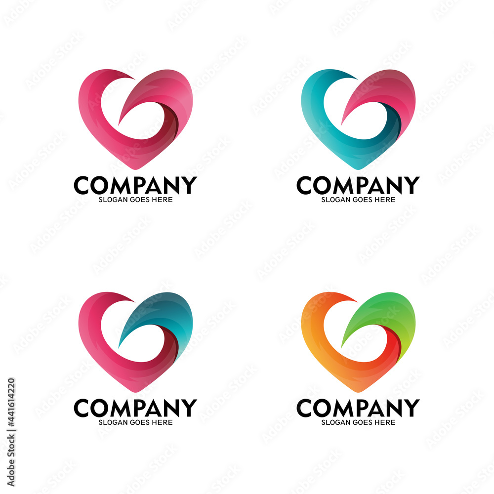 Letter G love vector logo, heart symbol logo. Simple love/heart design ...