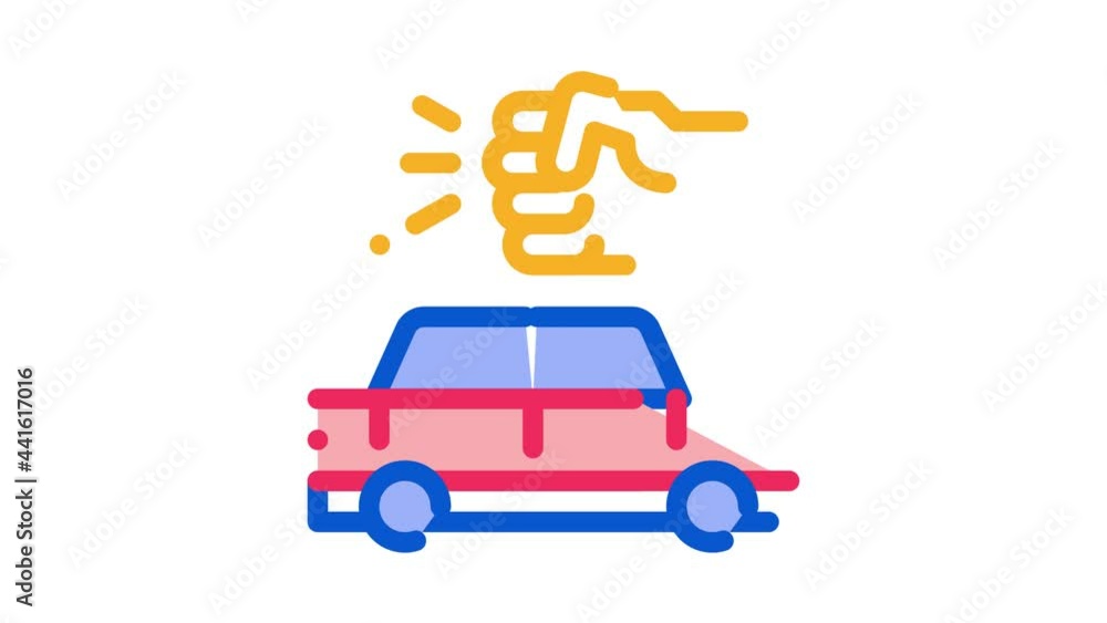 Kick Push Machine Icon Animation. color Kick Push Machine animated icon ...