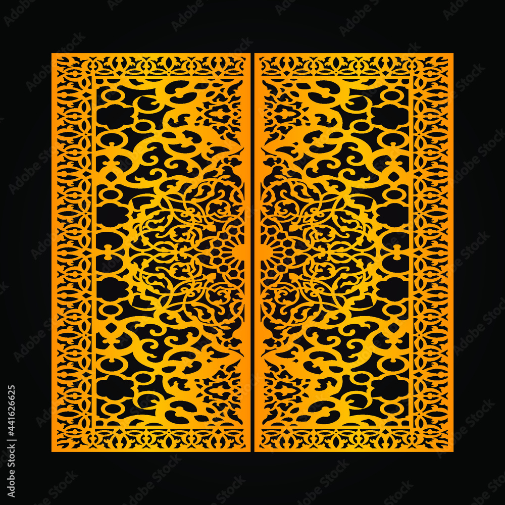 Laser cut gate panels, Modern gate design template, Creative CNC ...