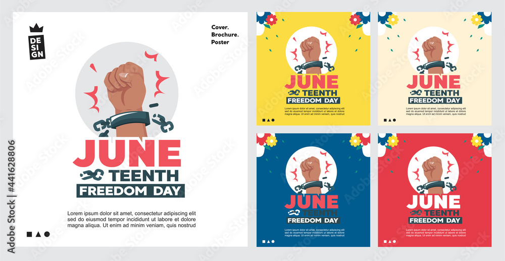 Juneteenth. hand clenched illustration for feed Stock Vector | Adobe Stock