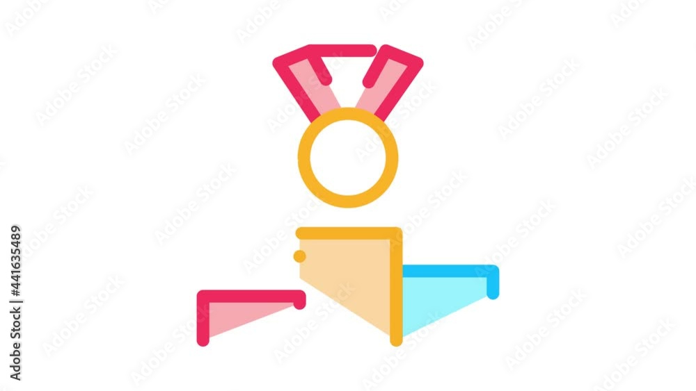 Winning Medal for 1st Place Icon Animation. color Winning Medal for 1st ...