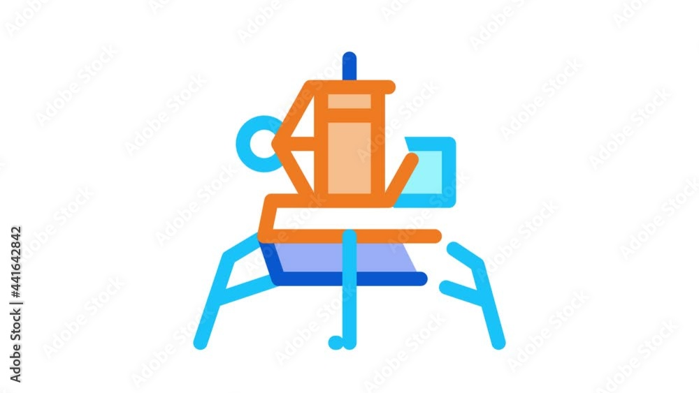 Manned Spacecraft Icon Animation. color Manned Spacecraft animated icon ...