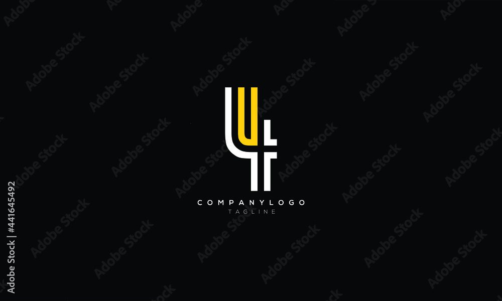 4U U4 4 AND U Abstract initial monogram letter alphabet logo design ...
