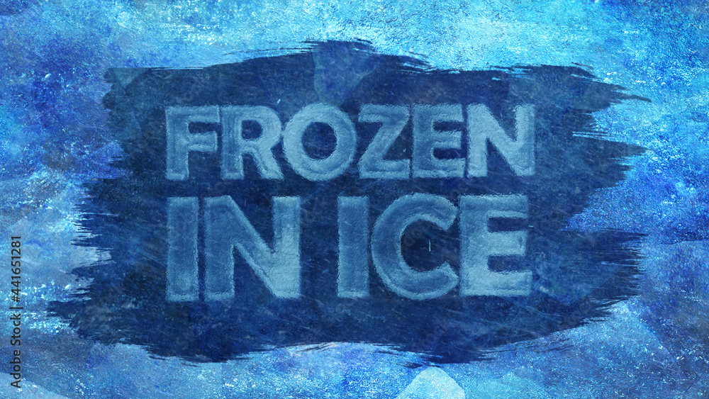 Frozen in Ice Logo Stock Template | Adobe Stock