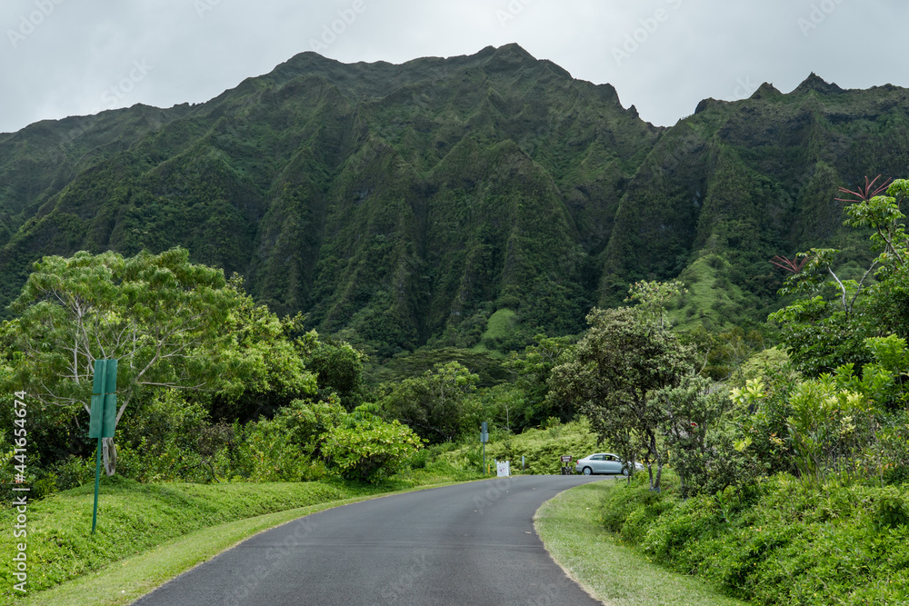 Koolau Range, Hoomaluhia Botanical Garden, Honolulu, Oahu, Hawaii ...
