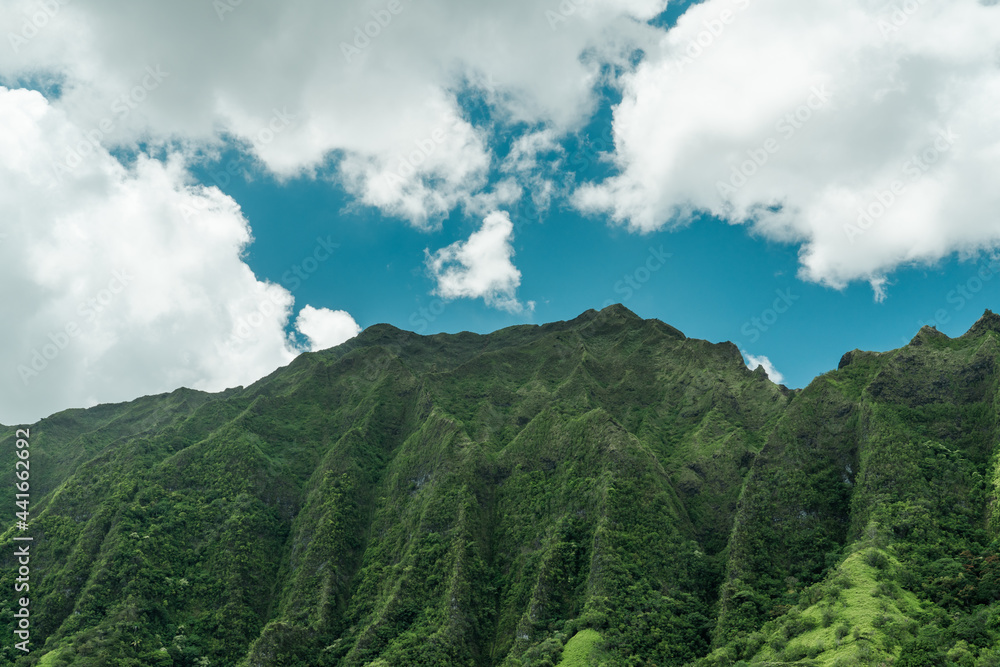 Koolau Range, Hoomaluhia Botanical Garden, Honolulu, Oahu, Hawaii ...