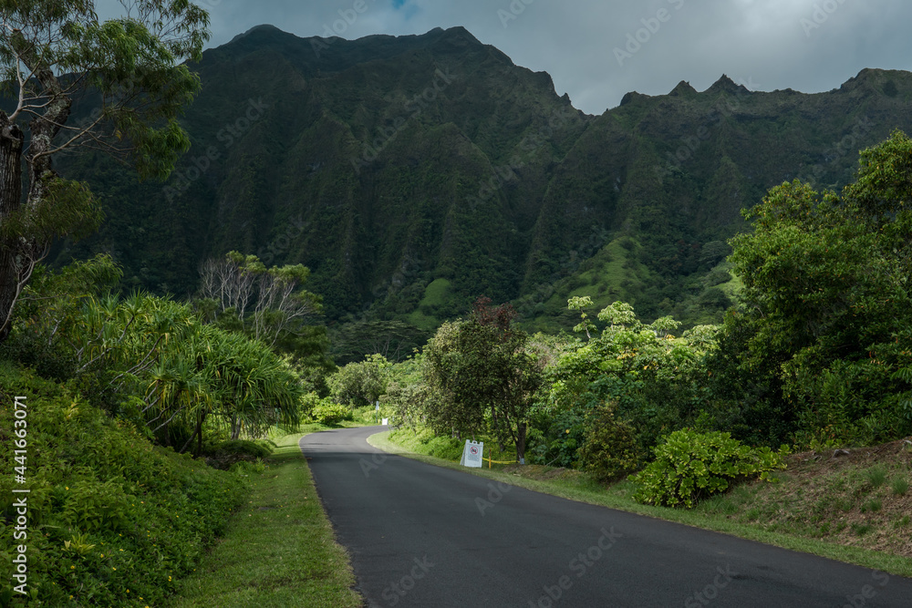 Koolau Range, Hoomaluhia Botanical Garden, Honolulu, Oahu, Hawaii ...