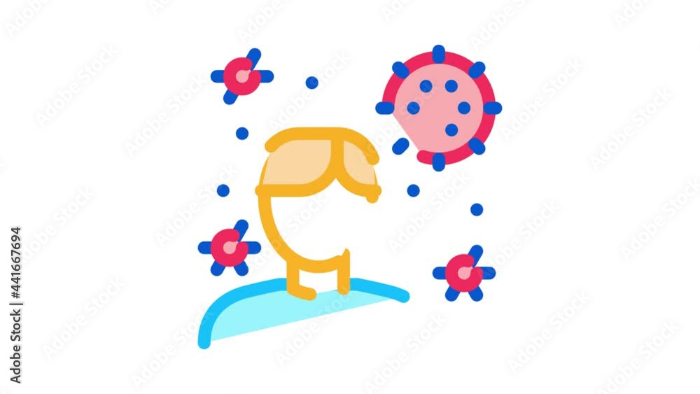Human Microbe Icon Animation. color Human Microbe animated icon on ...