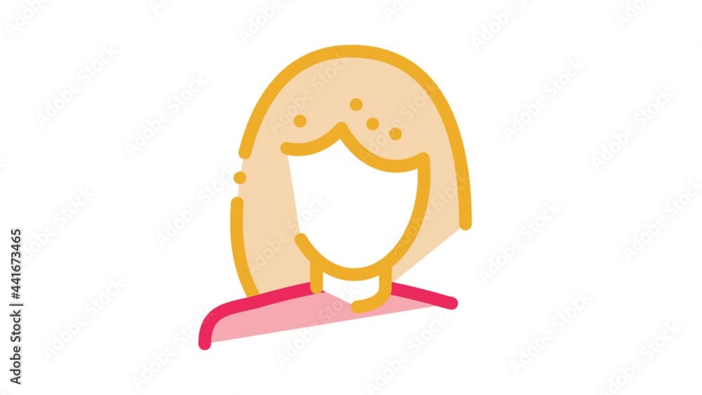 Woman Silhouette Icon Animation. color Woman Silhouette animated icon ...