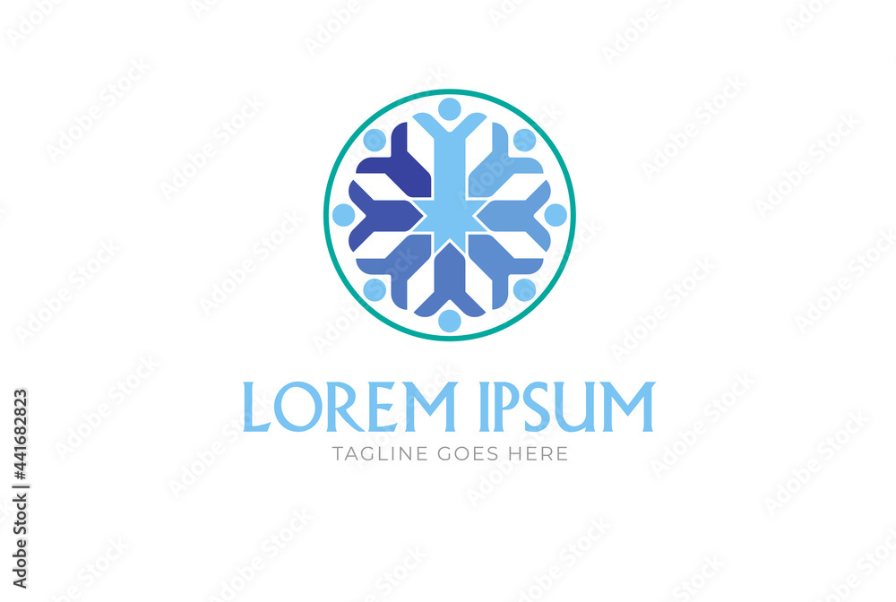 Connect people Group corporate Logo design inspiration Stock Vector ...