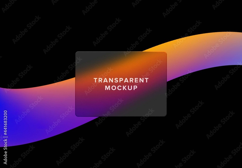 Transparent Glass Business Card Mockup Stock Template | Adobe Stock