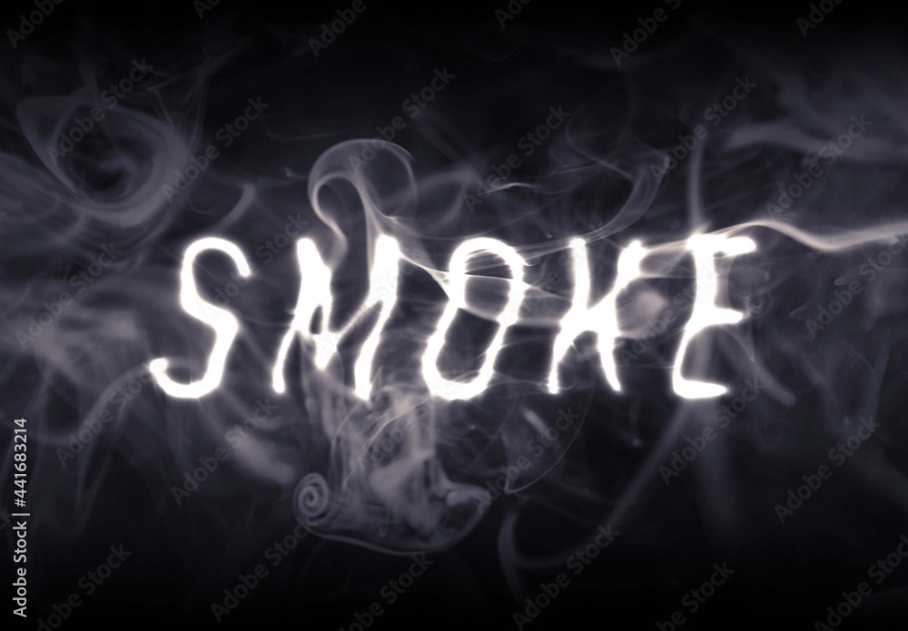Smoke Text Effect Mockup Stock Template | Adobe Stock