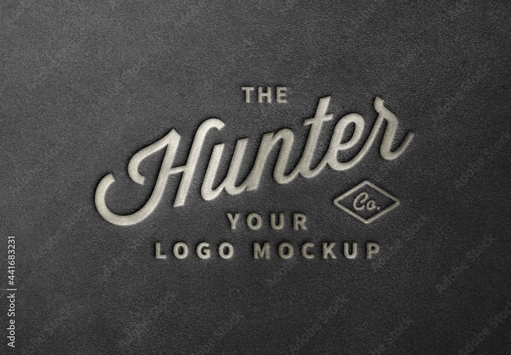 Embossed Leather Logo Mockup Stock Template | Adobe Stock