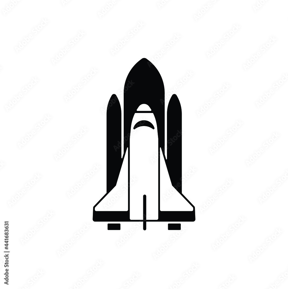Spacecraft icon in trendy flat style isolated on white background ...
