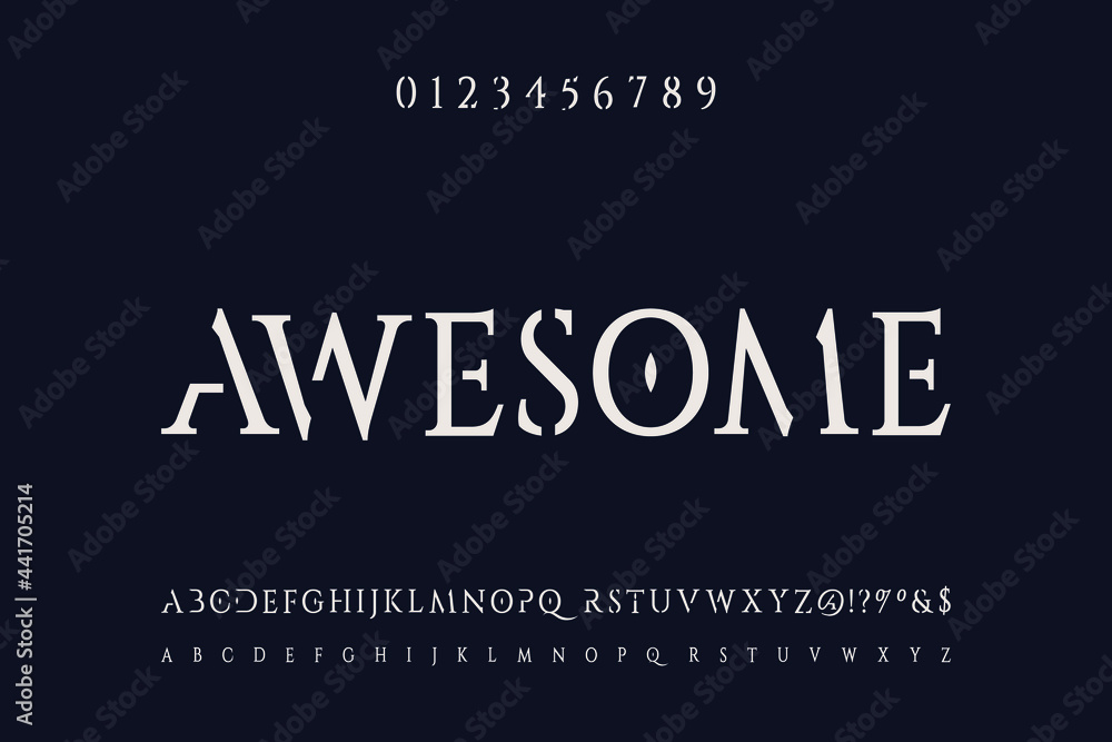 Alphabet typeface vector font. Abstract modern alphabet fonts ...