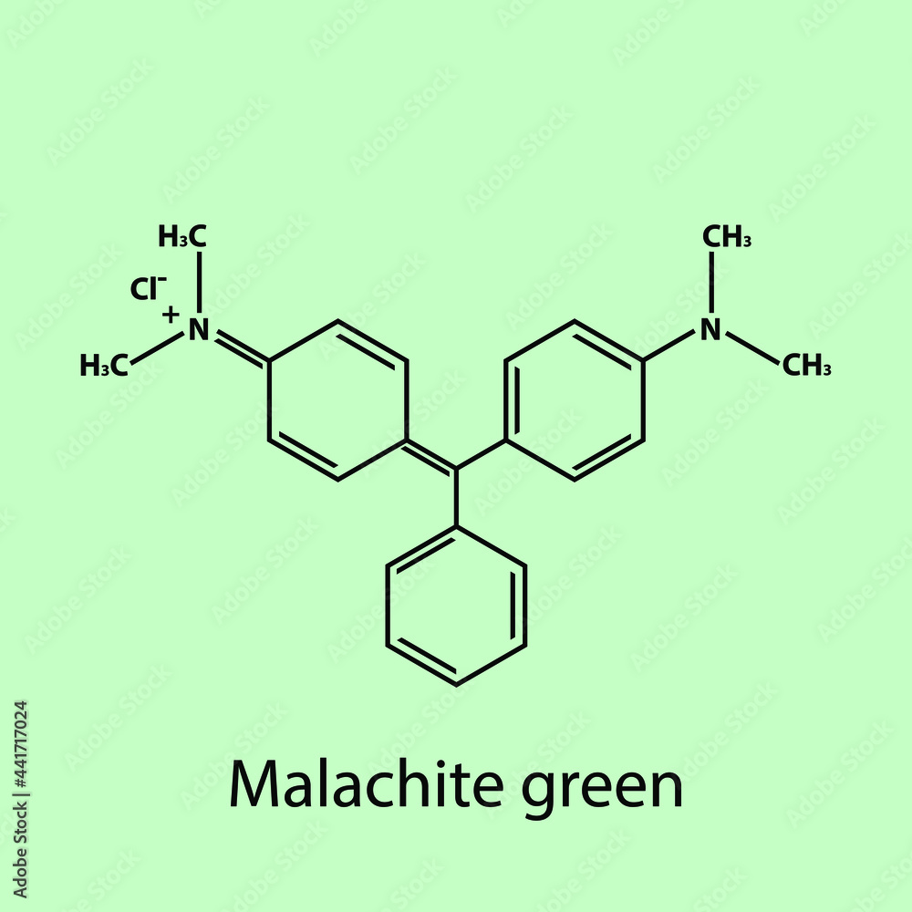 Grafika wektorowa Stock: Malachite green Dye biomolecule molecular ...