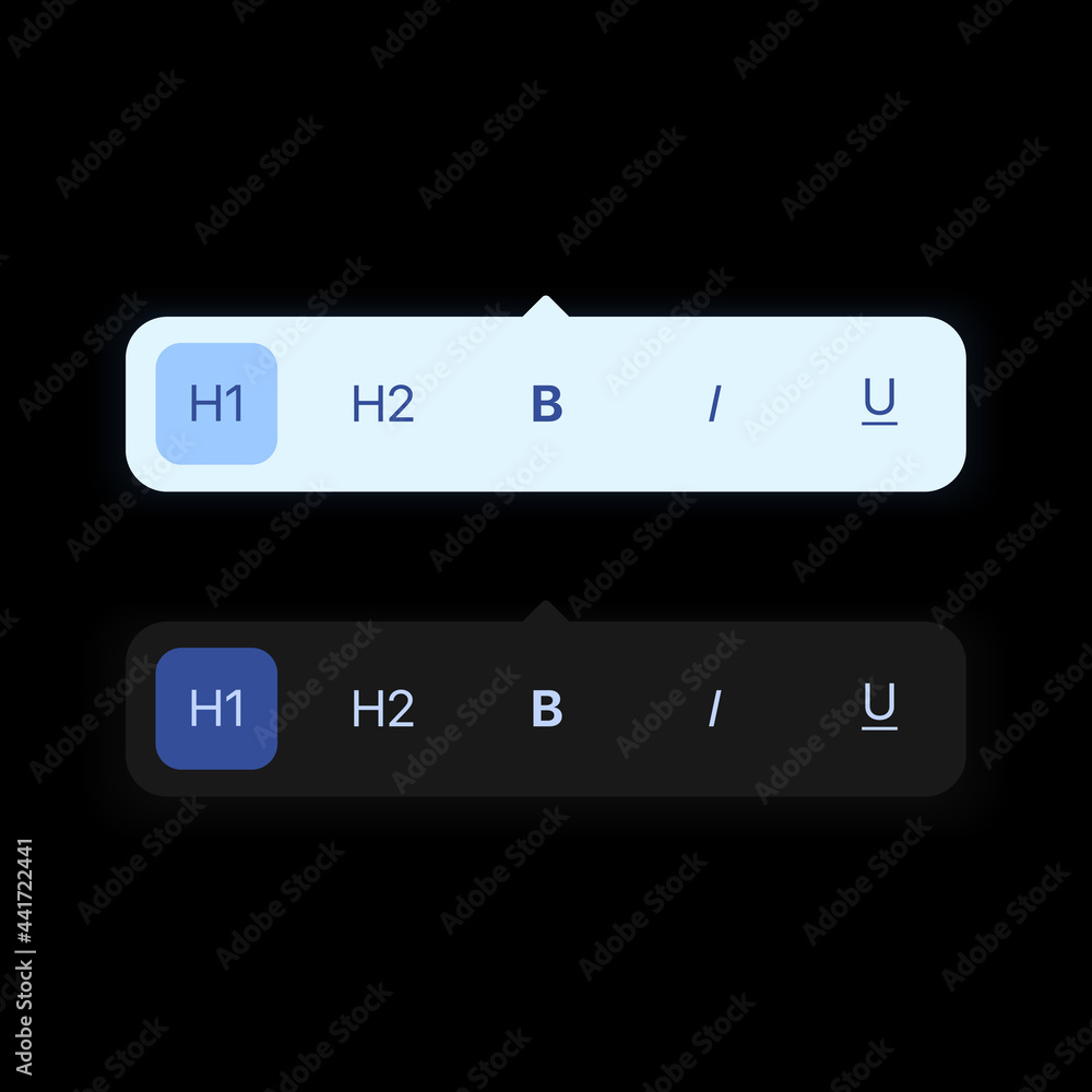 Character Menu Bubble. Select Font Type. Text editor mini icons. Stock ...